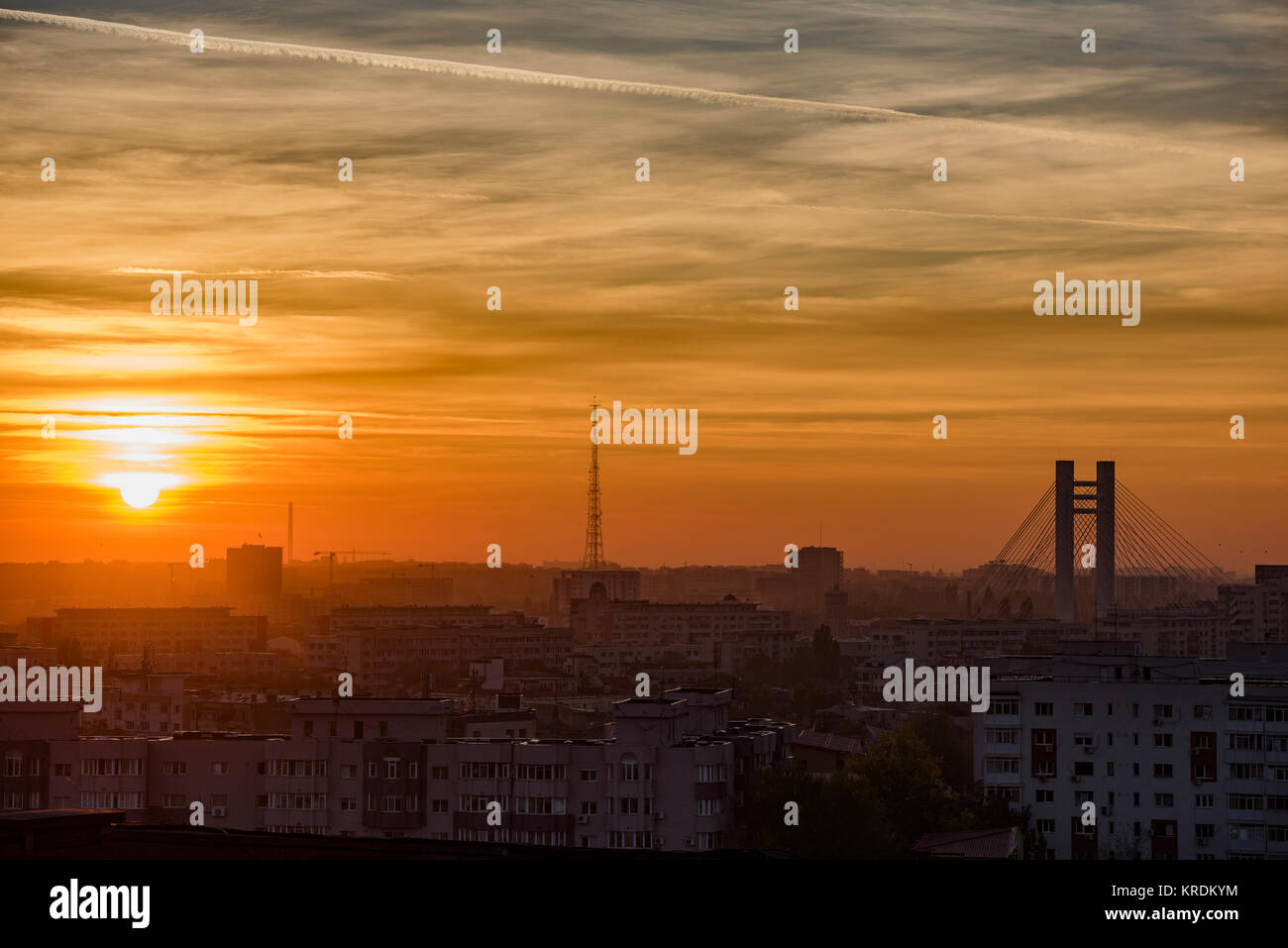 Bucharest - night view Stock Photo - Alamy