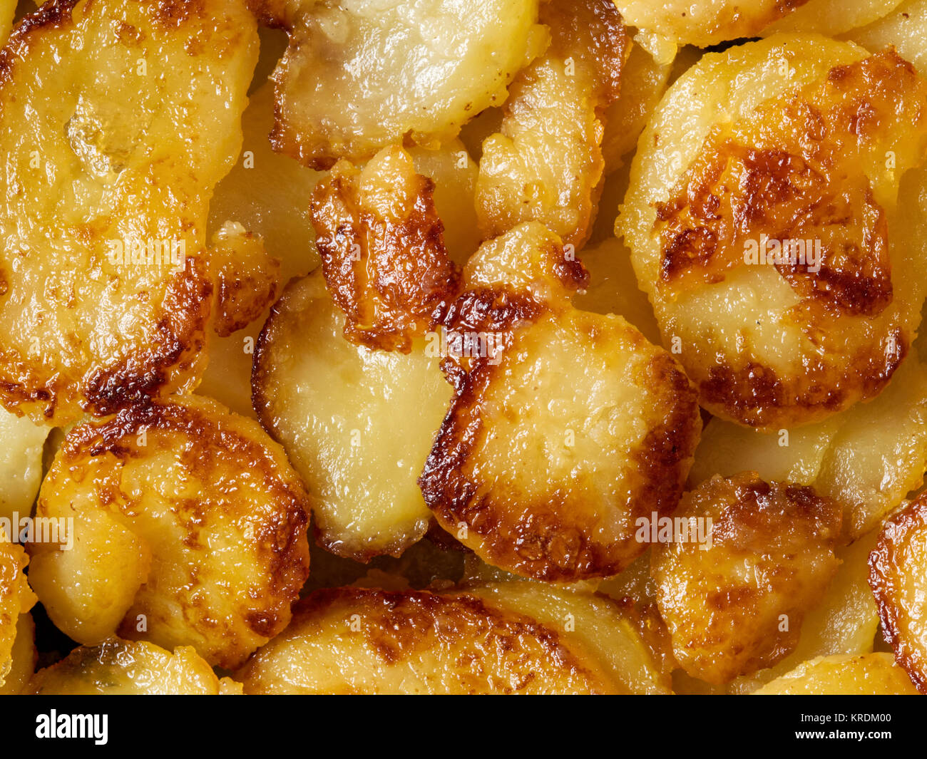 rustic golden german pan fried potato bratkartofflen food background ...
