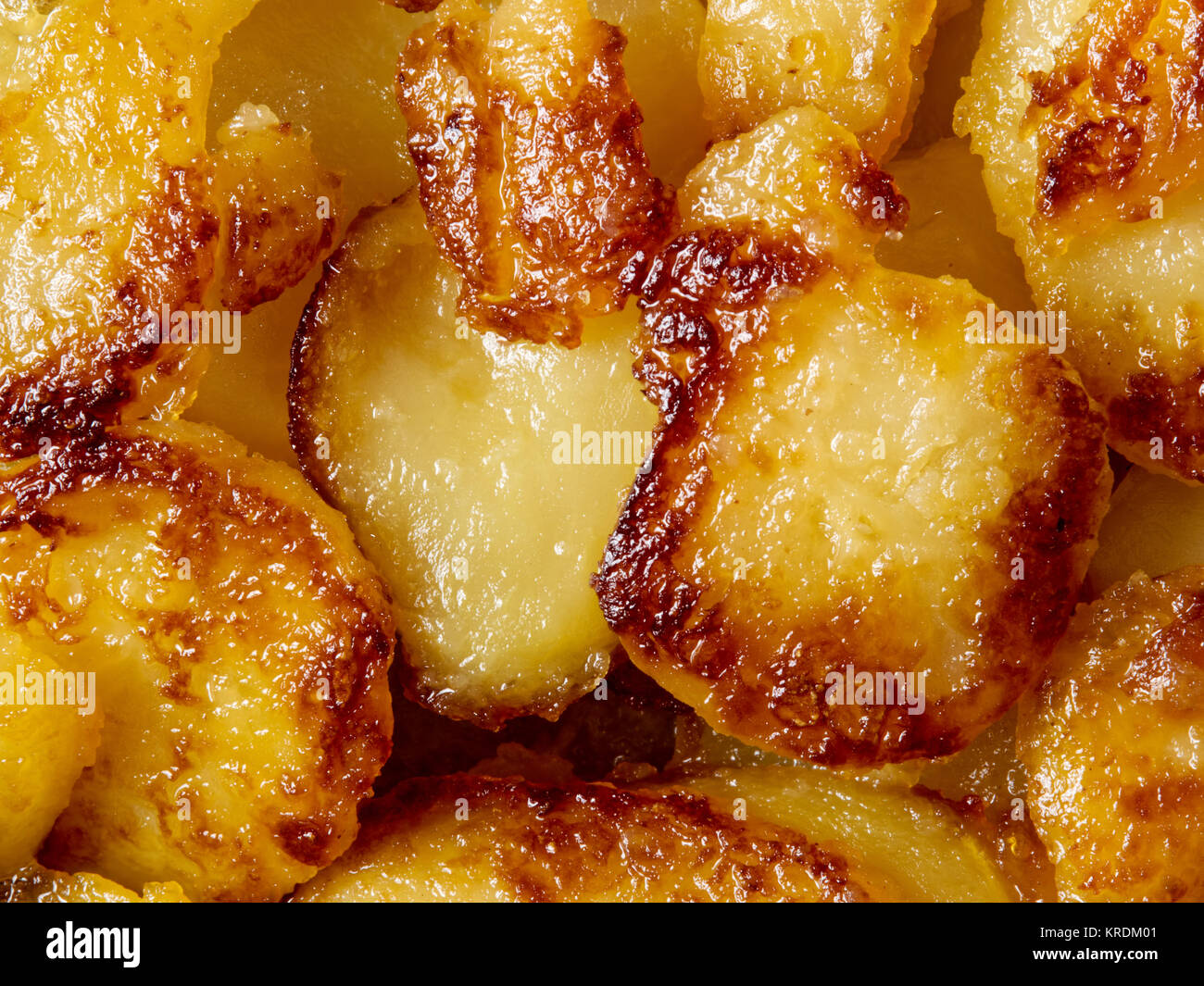 rustic golden german pan fried potato bratkartofflen food background ...