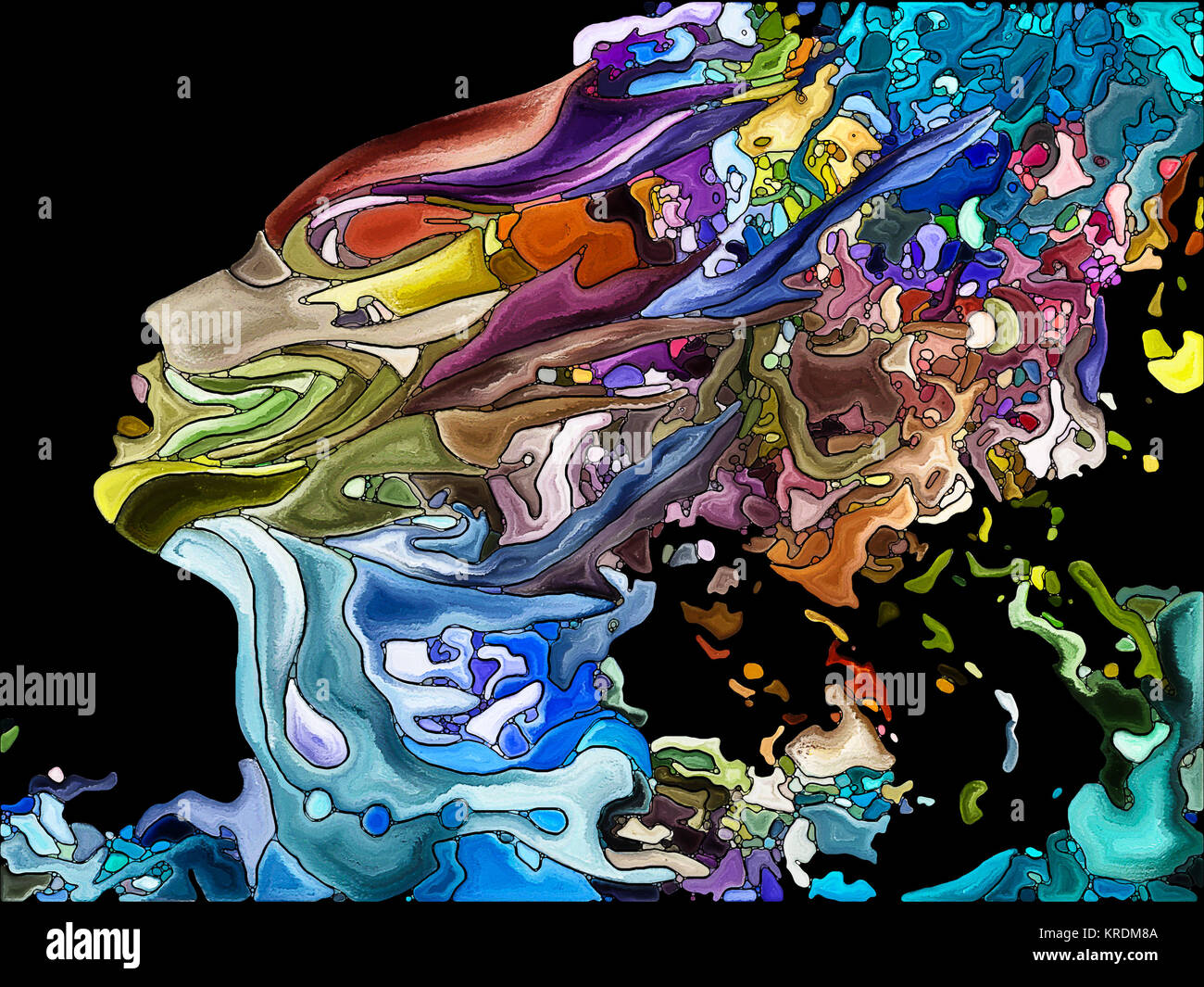 Fragmented face self hi-res stock photography and images - Alamy