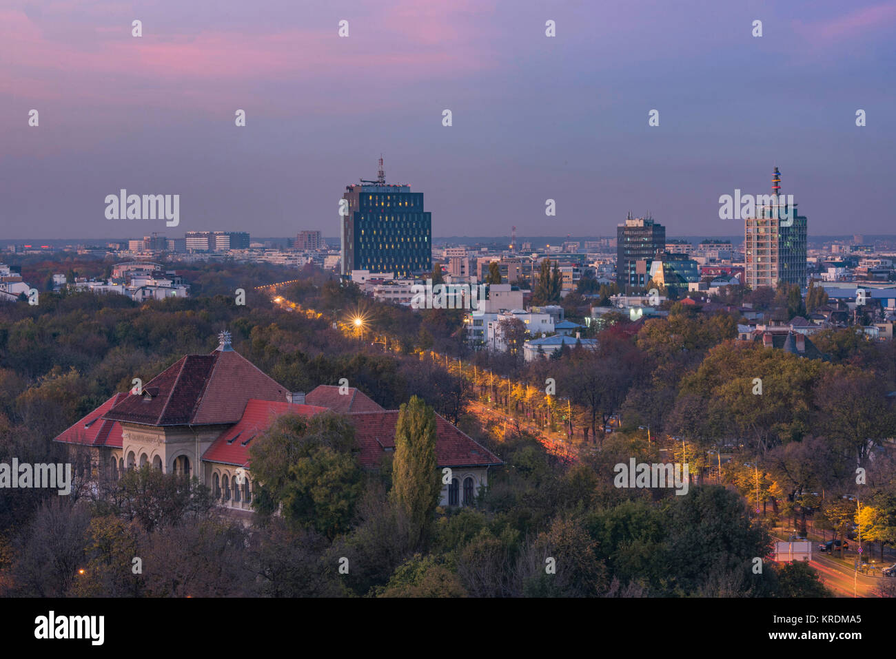 Bucharest Victory Square from above Stock Photo - Alamy