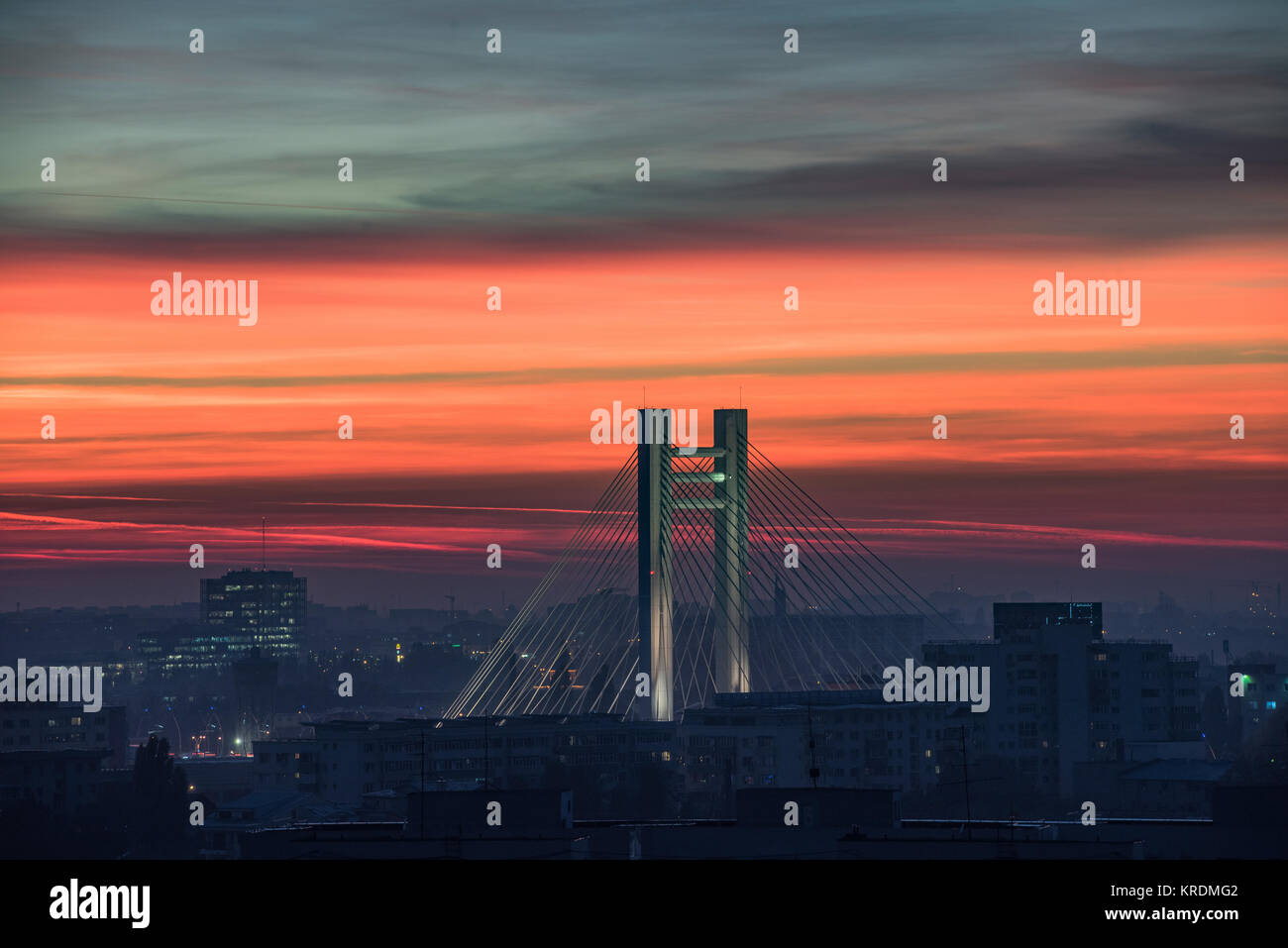 Bucharest - night view Stock Photo - Alamy