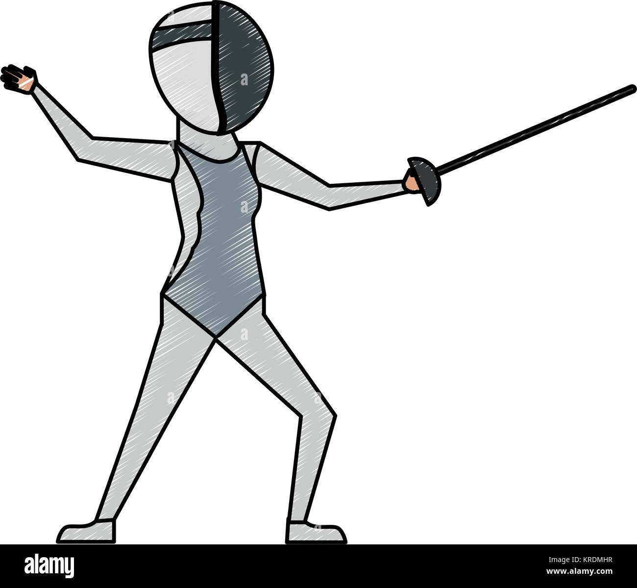 Fencer with rapier cartoon Stock Vector Image & Art - Alamy