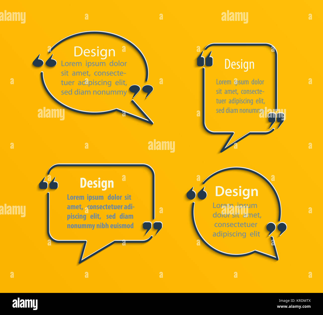 Set of Quote bubbles Stock Photo - Alamy