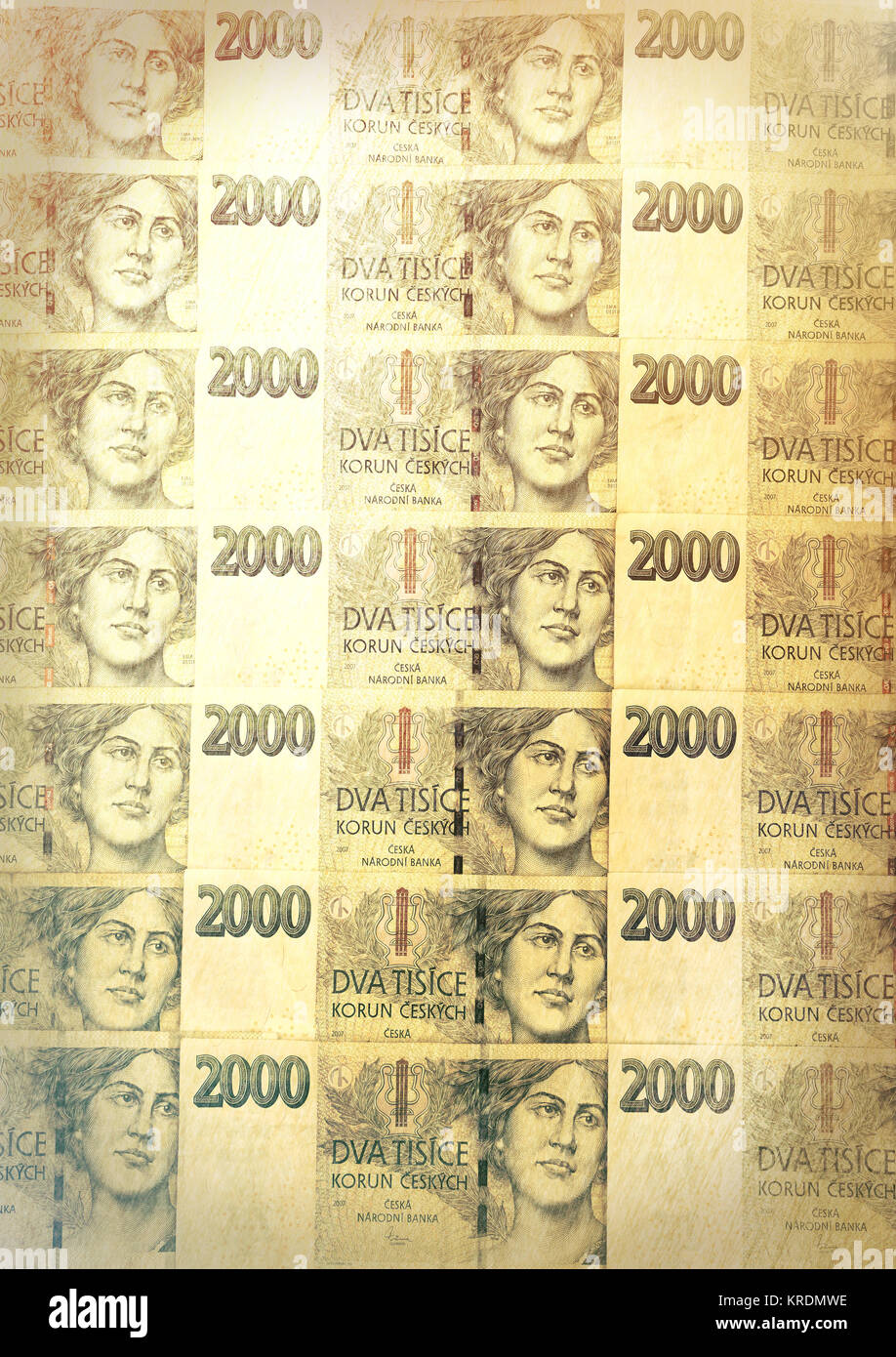 czech banknotes crowns background Stock Photo - Alamy
