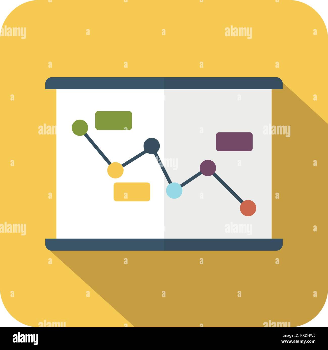 Modern and simple vector illustration icon in the form of a graph on ...