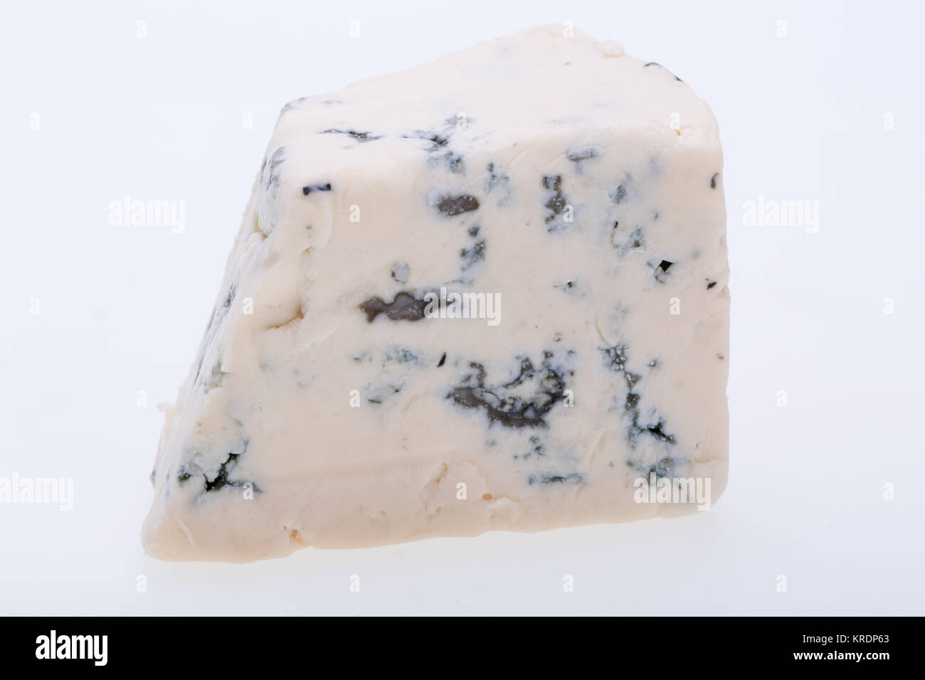 piece of blue cheese on white background Stock Photo - Alamy