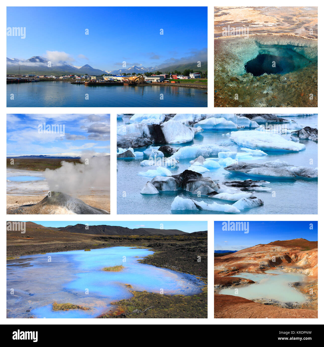 Impressions of Iceland, Collage of Travel Images Stock Photo - Alamy