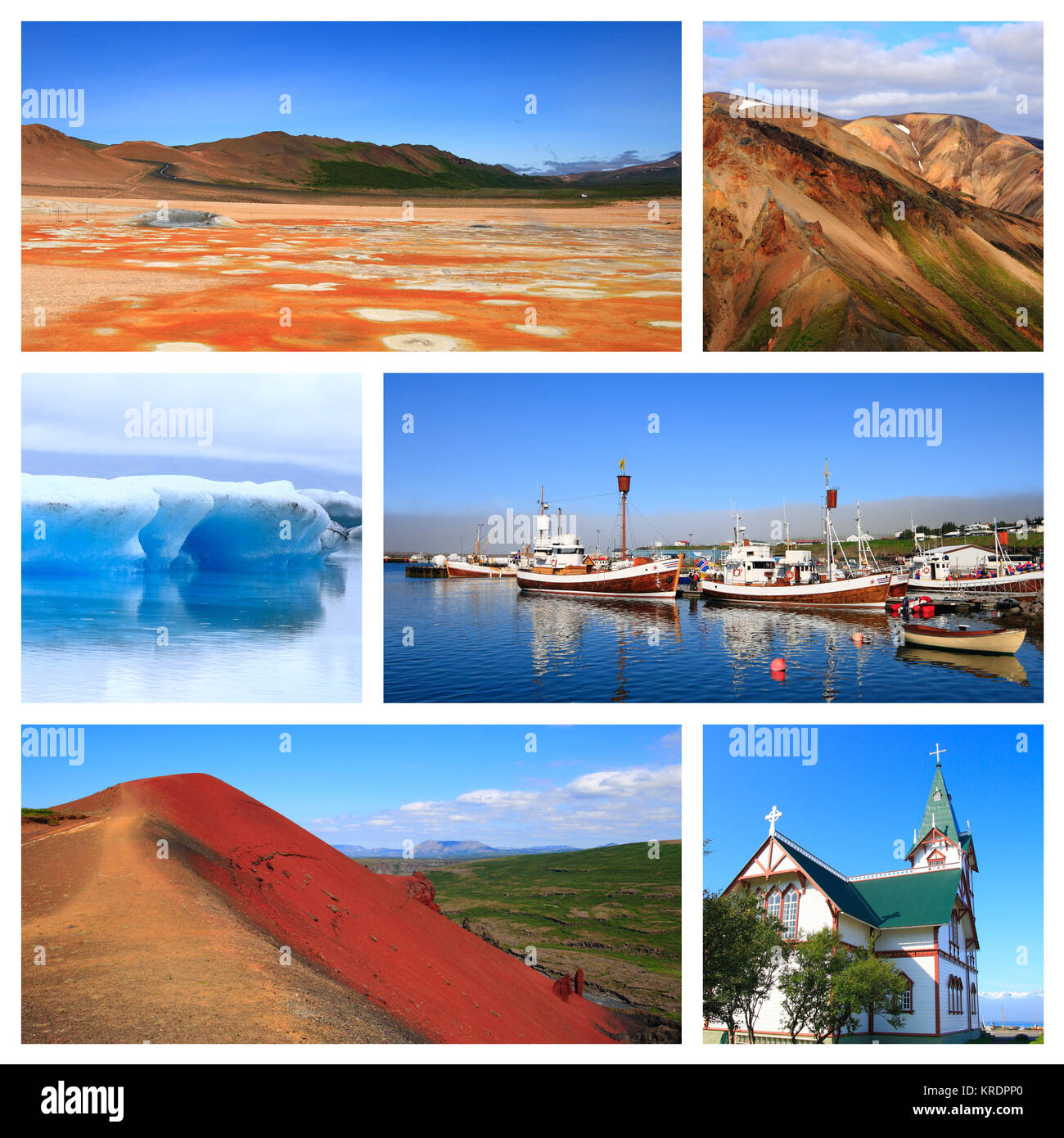 Impressions of Iceland, Collage of Travel Images Stock Photo - Alamy