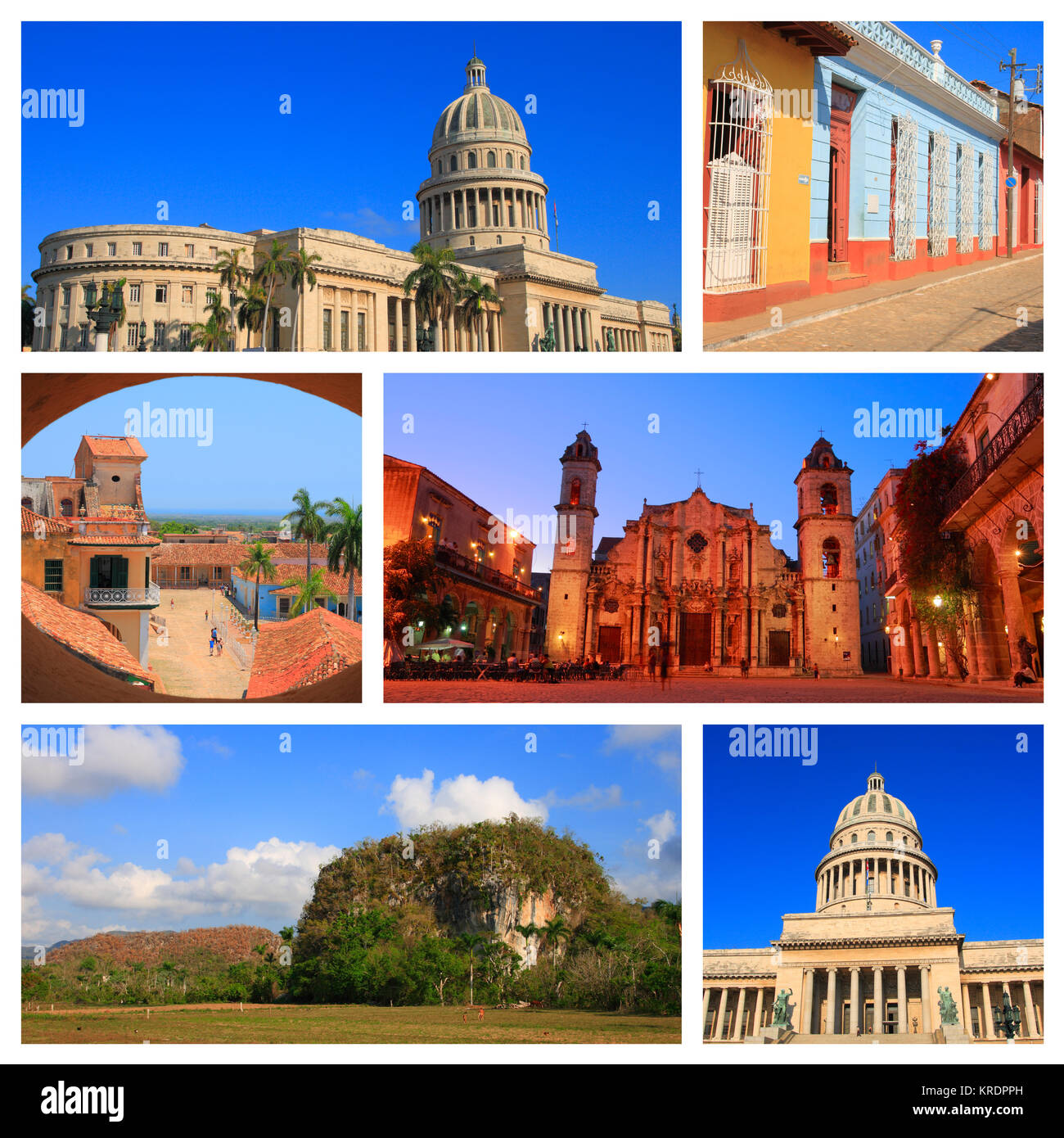 Impressions of Cuba, Collage of Travel Images Stock Photo - Alamy