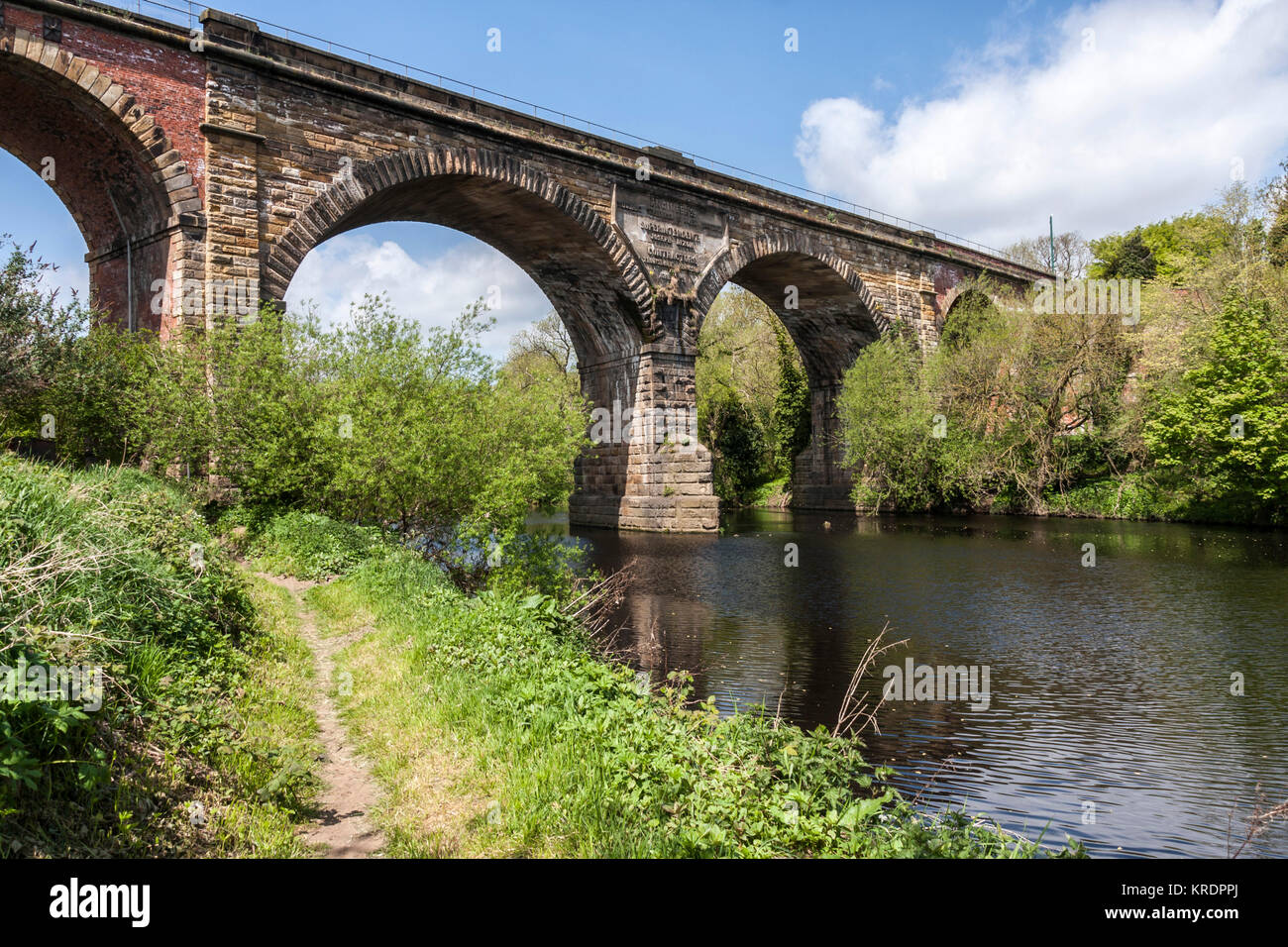 The rail viaduct over the River Tees at Yarm,England,UK Stock Photo - Alamy