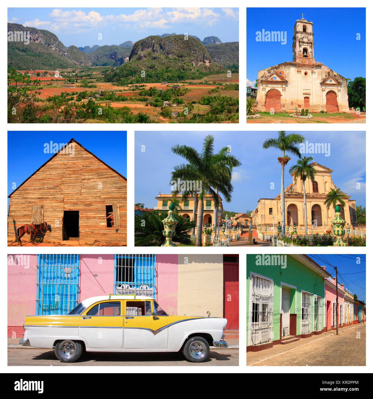 Impressions of Cuba, Collage of Travel Images Stock Photo - Alamy