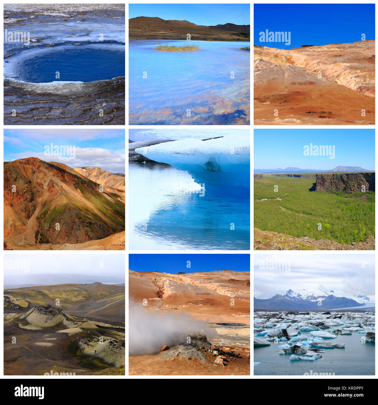 Impressions of Iceland, Collage of Travel Images Stock Photo - Alamy