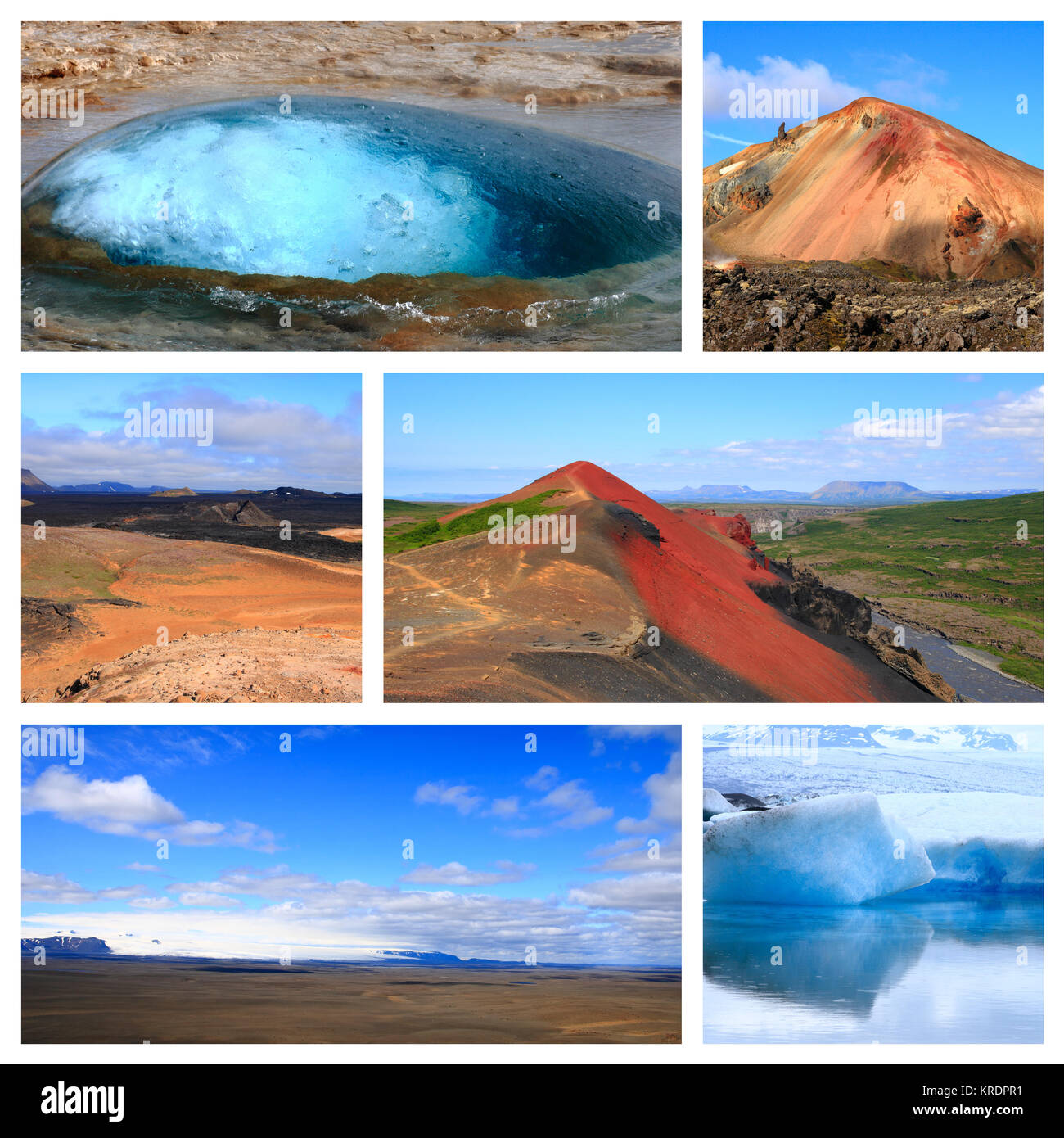 Impressions of Iceland, Collage of Travel Images Stock Photo - Alamy
