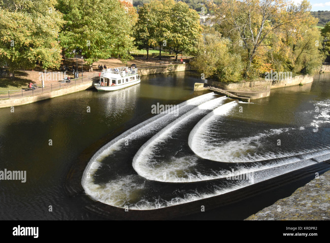 Weir at Pulteney Bridge in Bath, England Stock Photo - Alamy
