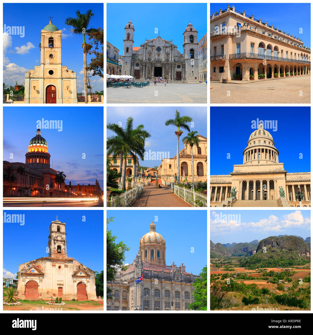 Impressions of Cuba, Collage of Travel Images Stock Photo - Alamy