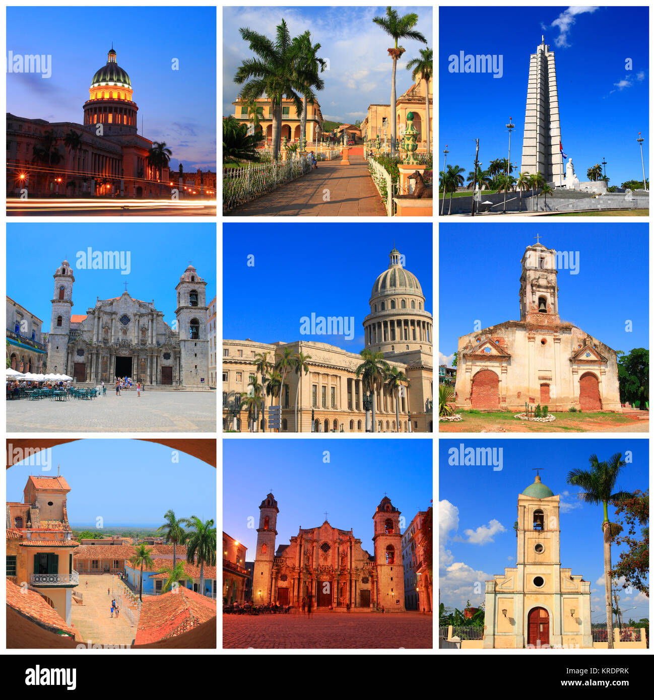 Impressions of Cuba, Collage of Travel Images Stock Photo - Alamy