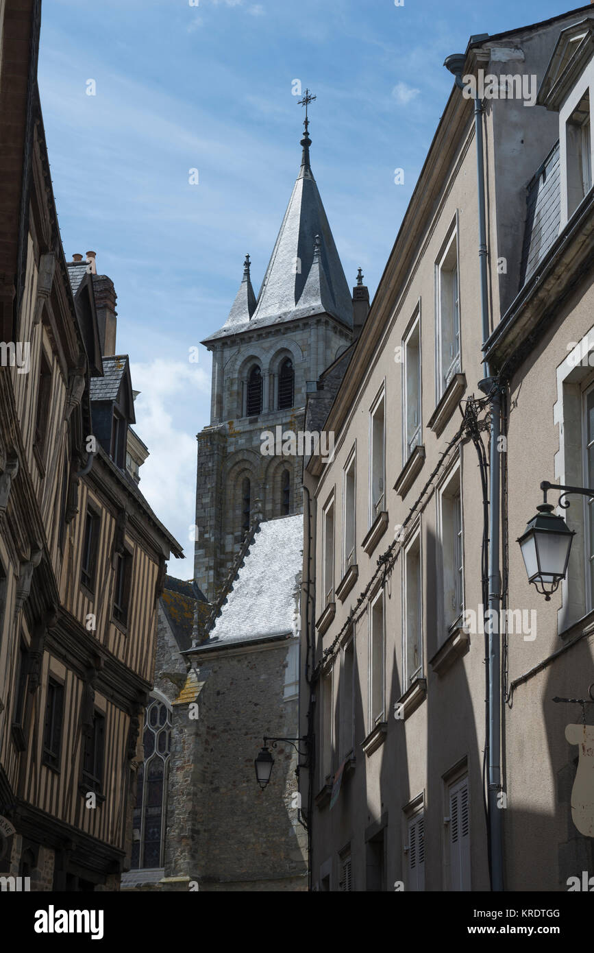 The Cathedral of the Holy Trinity in Laval viewed from the Rue de la ...