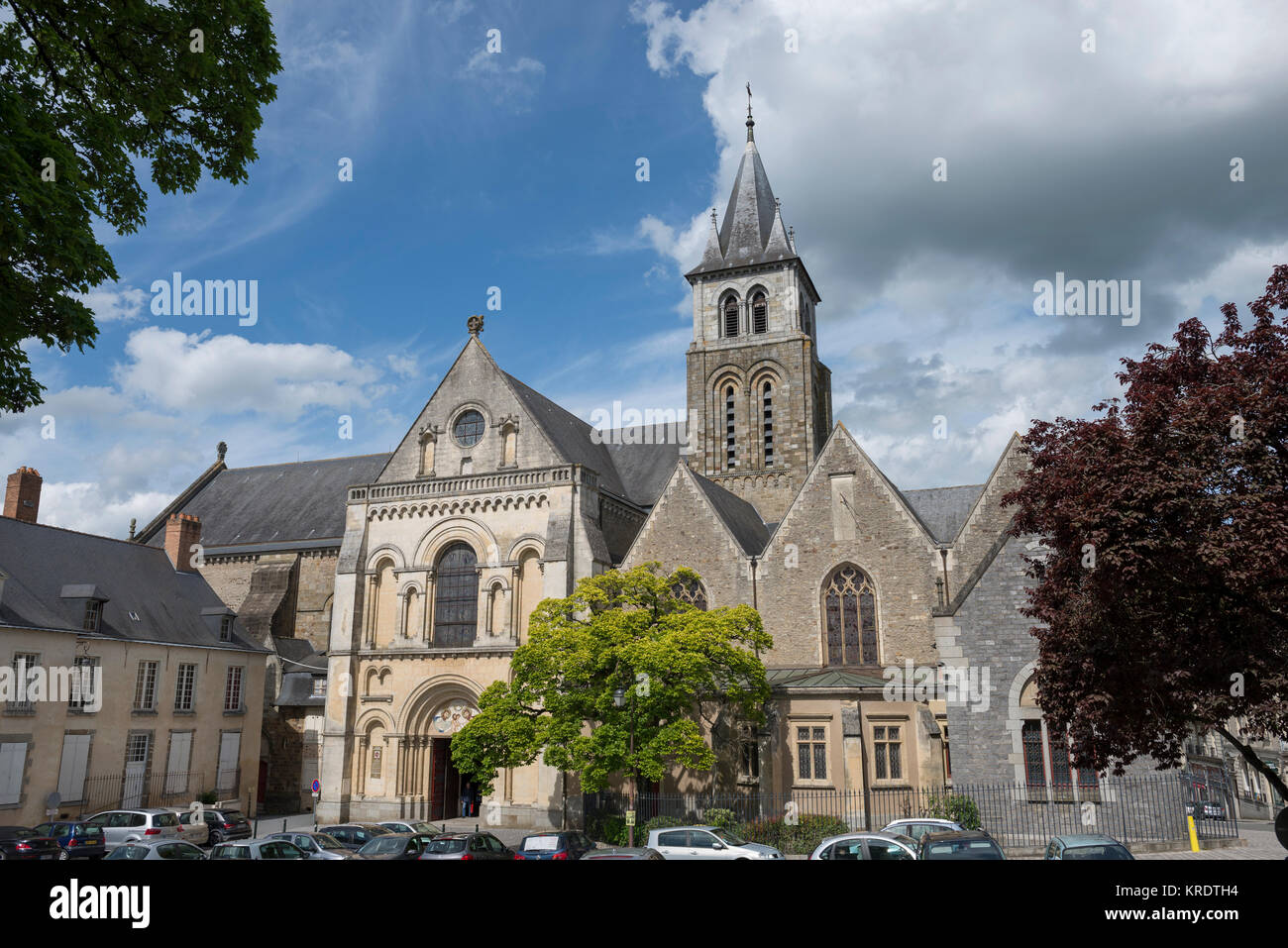Cathedral of the Holy Trinity in Laval, a town in the Mayenne region of ...
