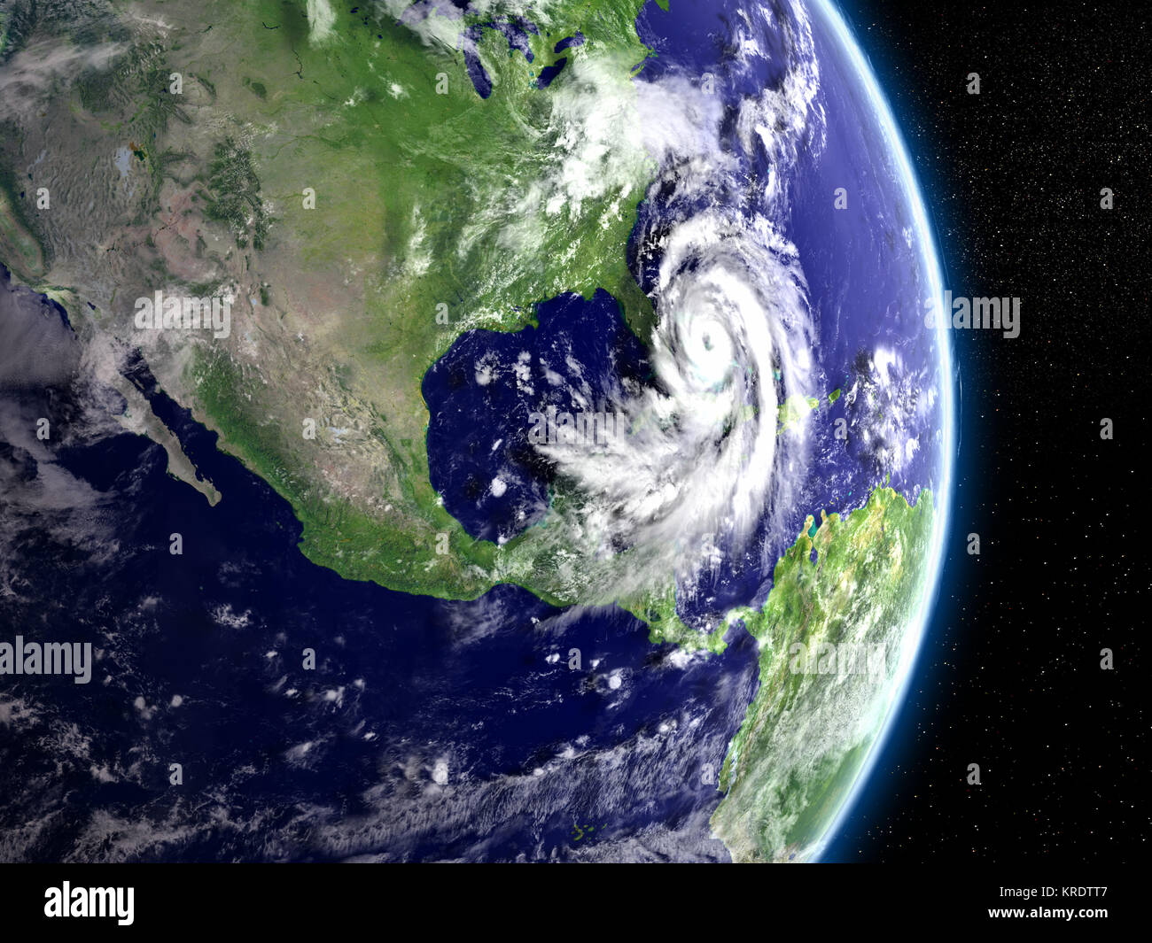 Hurricane above Florida Stock Photo - Alamy