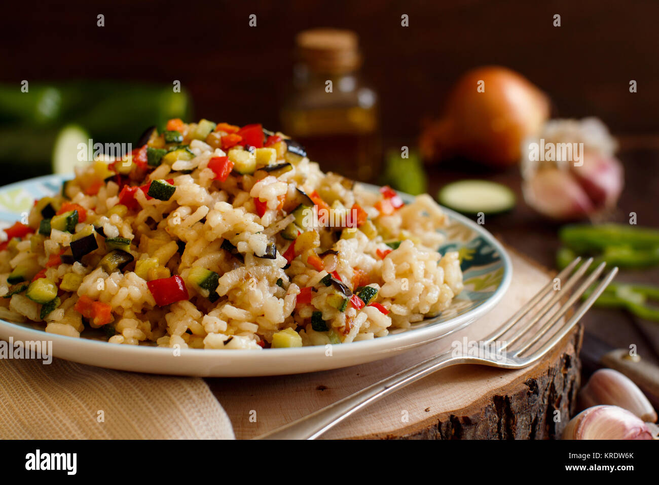 Risotto with vegetables Stock Photo - Alamy