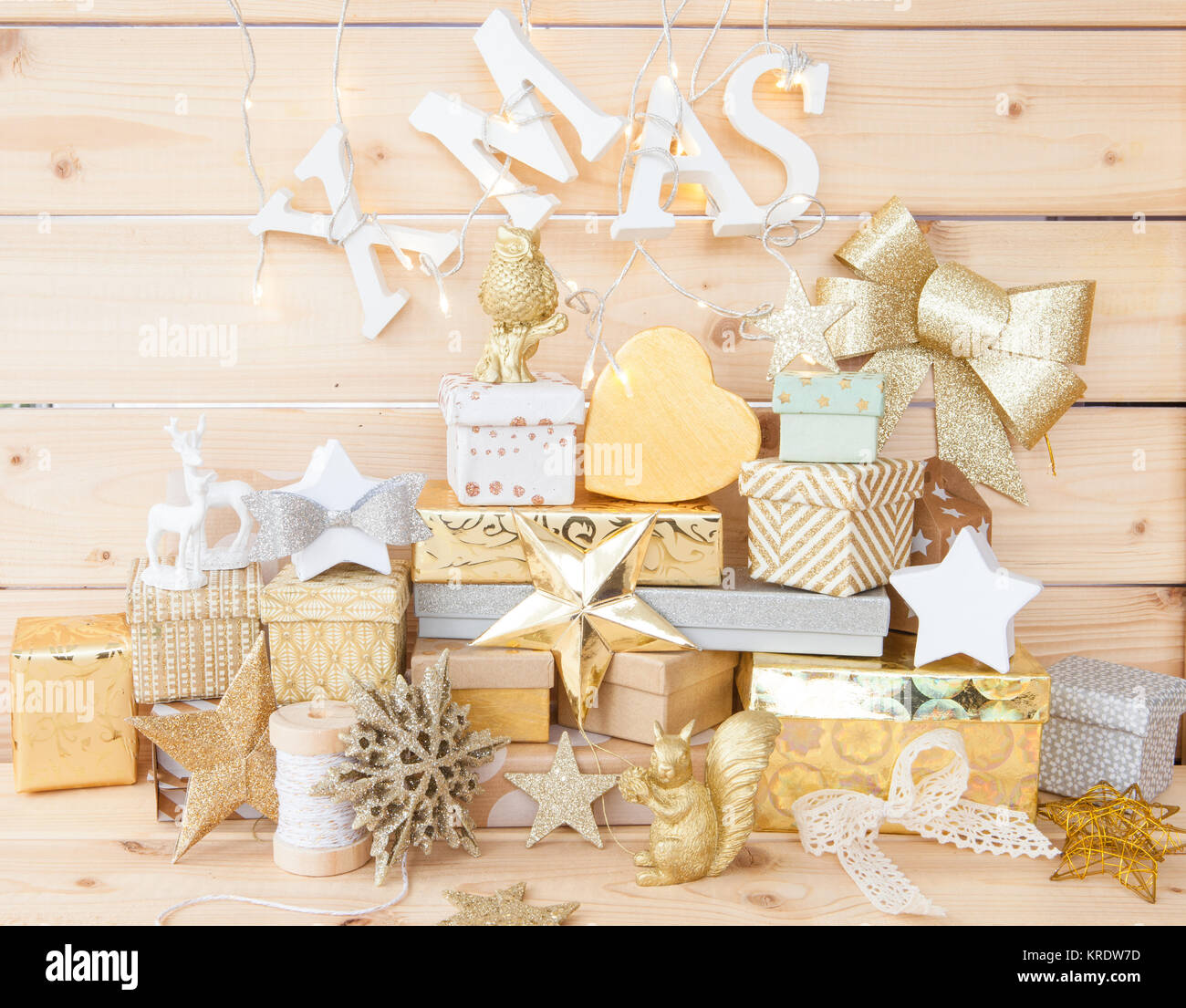 small gifts for christmas Stock Photo - Alamy