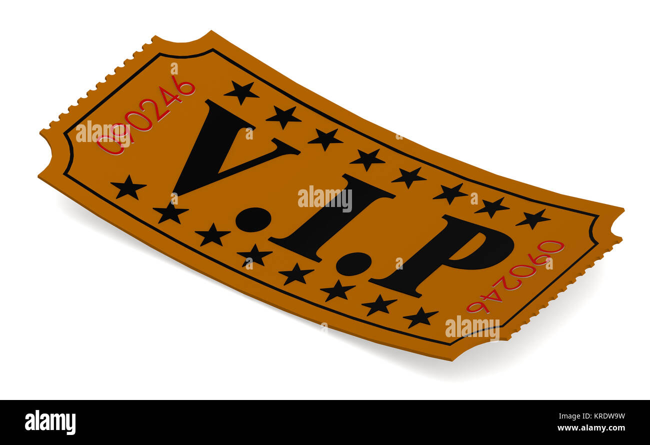 Isolated ticket with VIP word Stock Photo - Alamy
