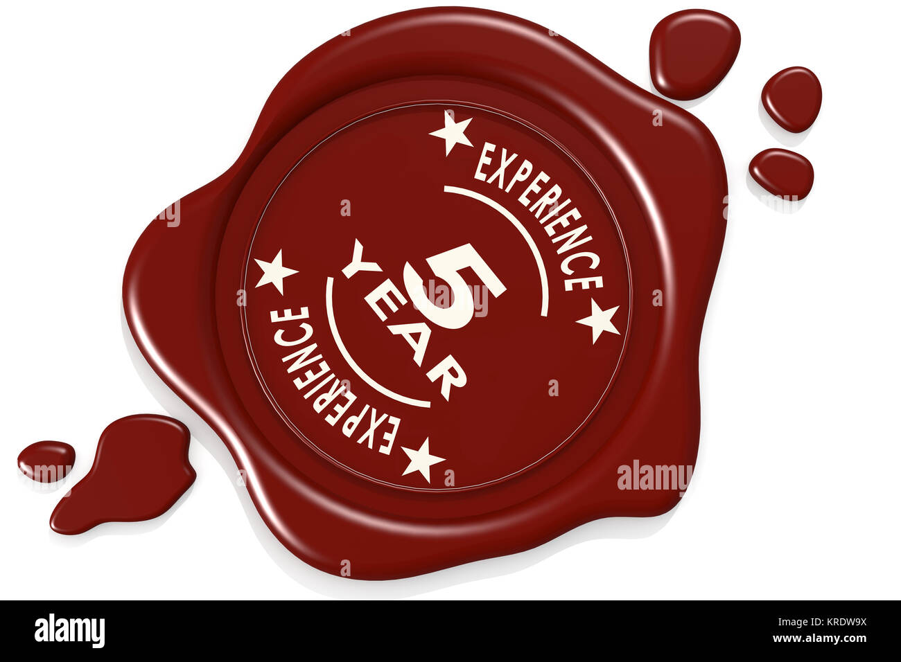 Label seal of 5 Year experience Stock Photo - Alamy