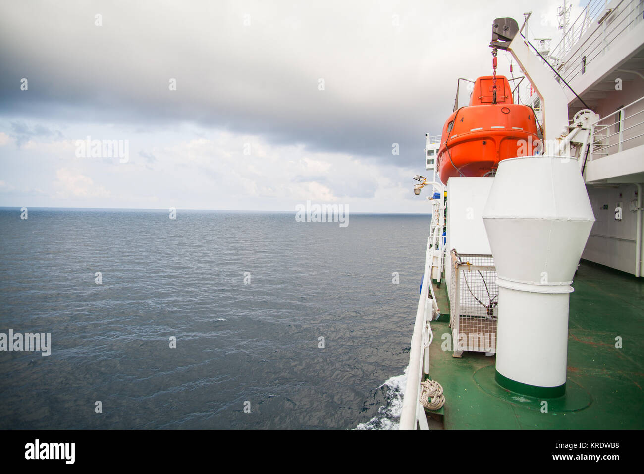 Orange lifeboat image Stock Photo - Alamy