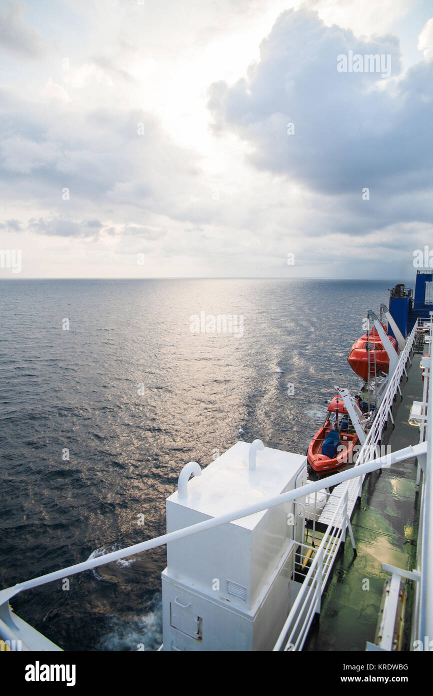 Orange lifeboat image Stock Photo - Alamy