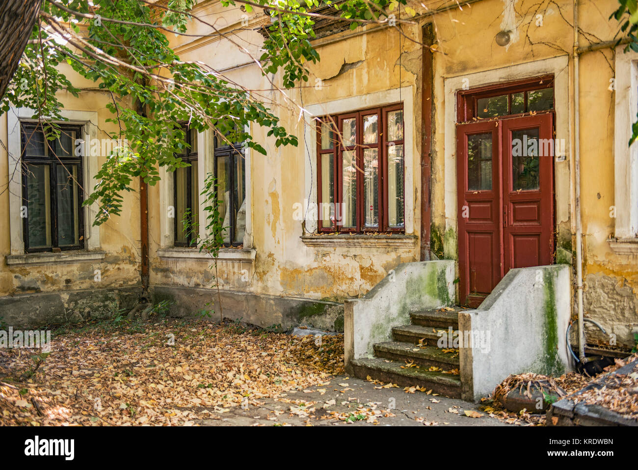 Old house with beautiful architecture in an autumn day Stock Photo - Alamy