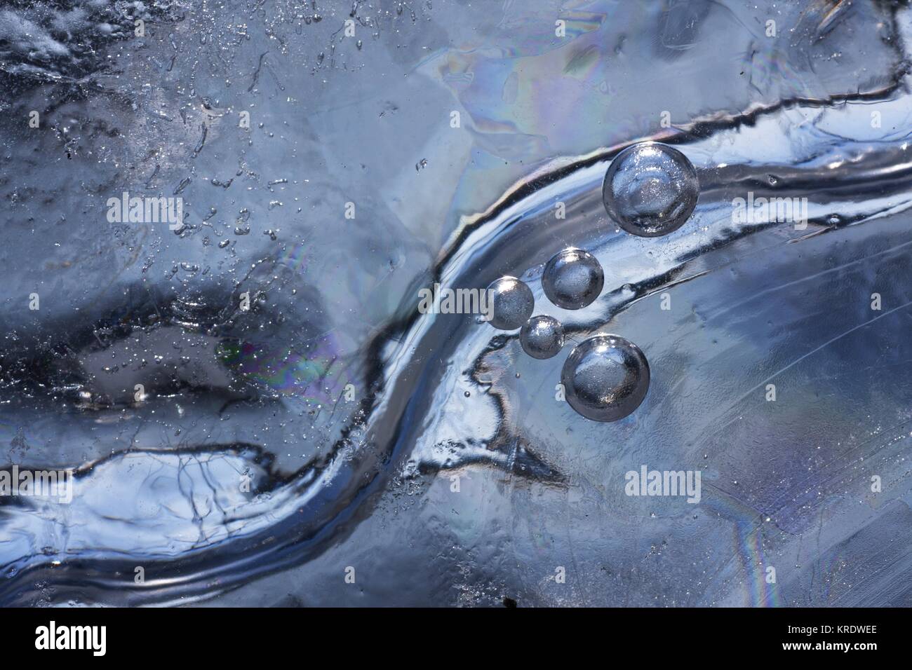 Ice abstraction bubble Stock Photo - Alamy