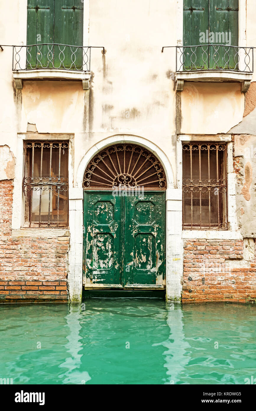 Old entrance door in Venice Stock Photo - Alamy