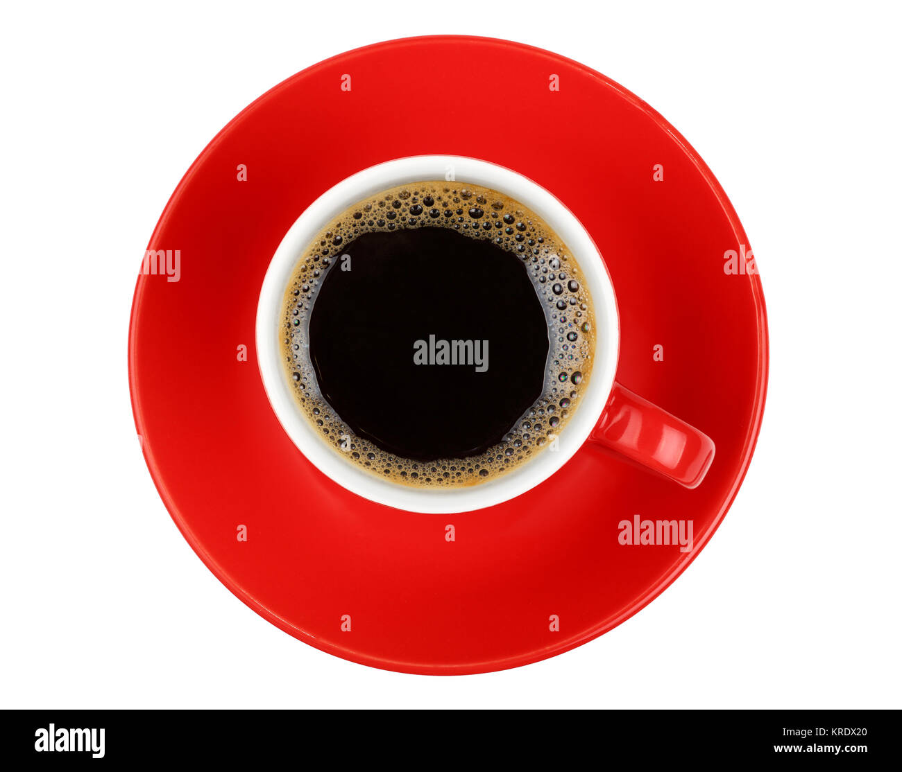 Americano coffee in red cup isolated on white Stock Photo - Alamy