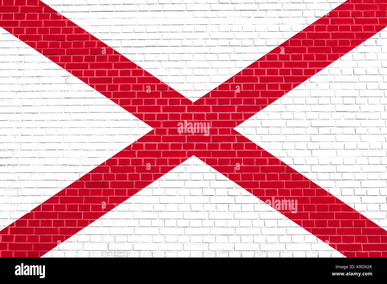 Flag of Alabama on brick wall texture background Stock Photo - Alamy