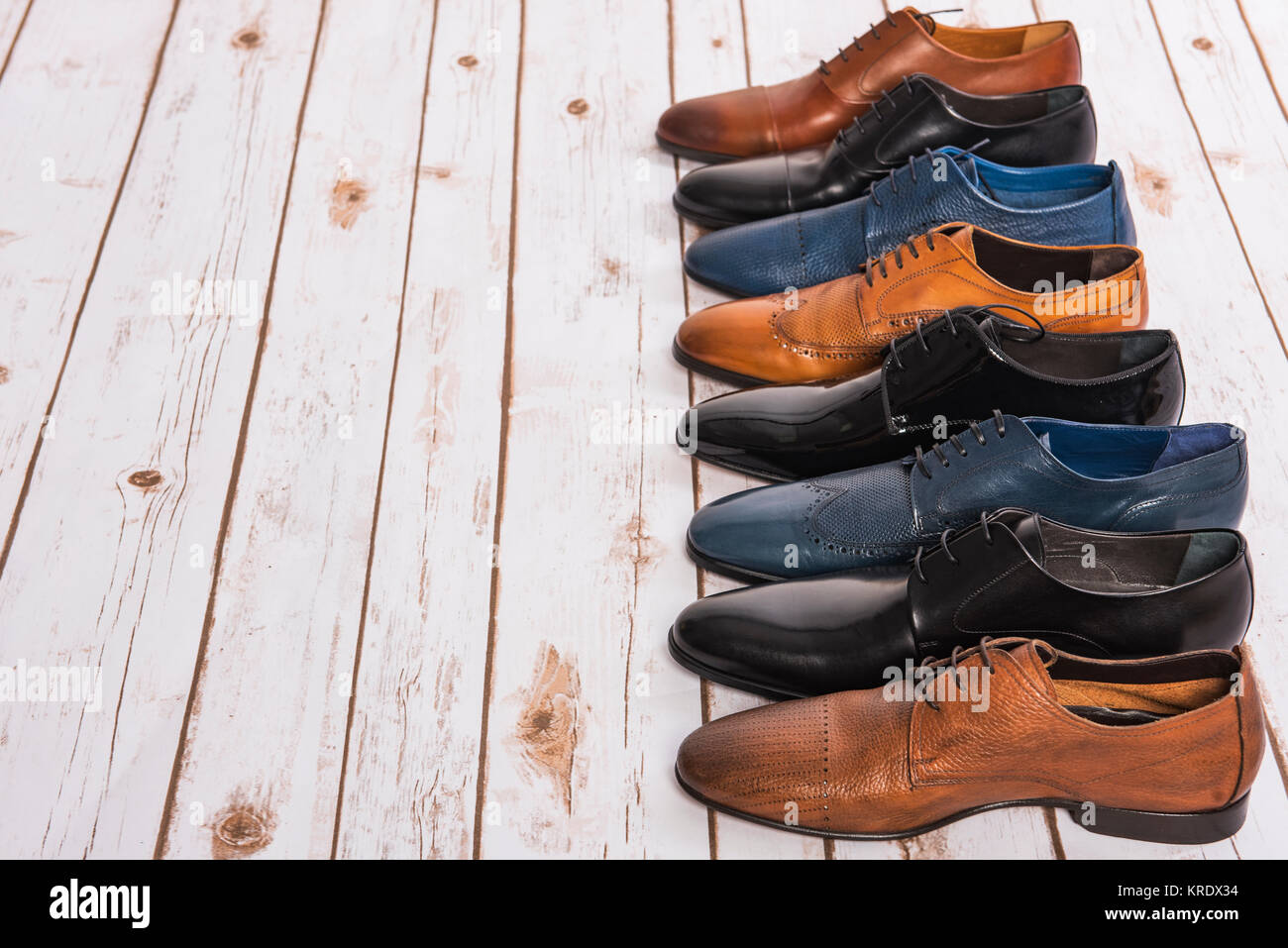 Men shoes collection - different models and colors Stock Photo - Alamy