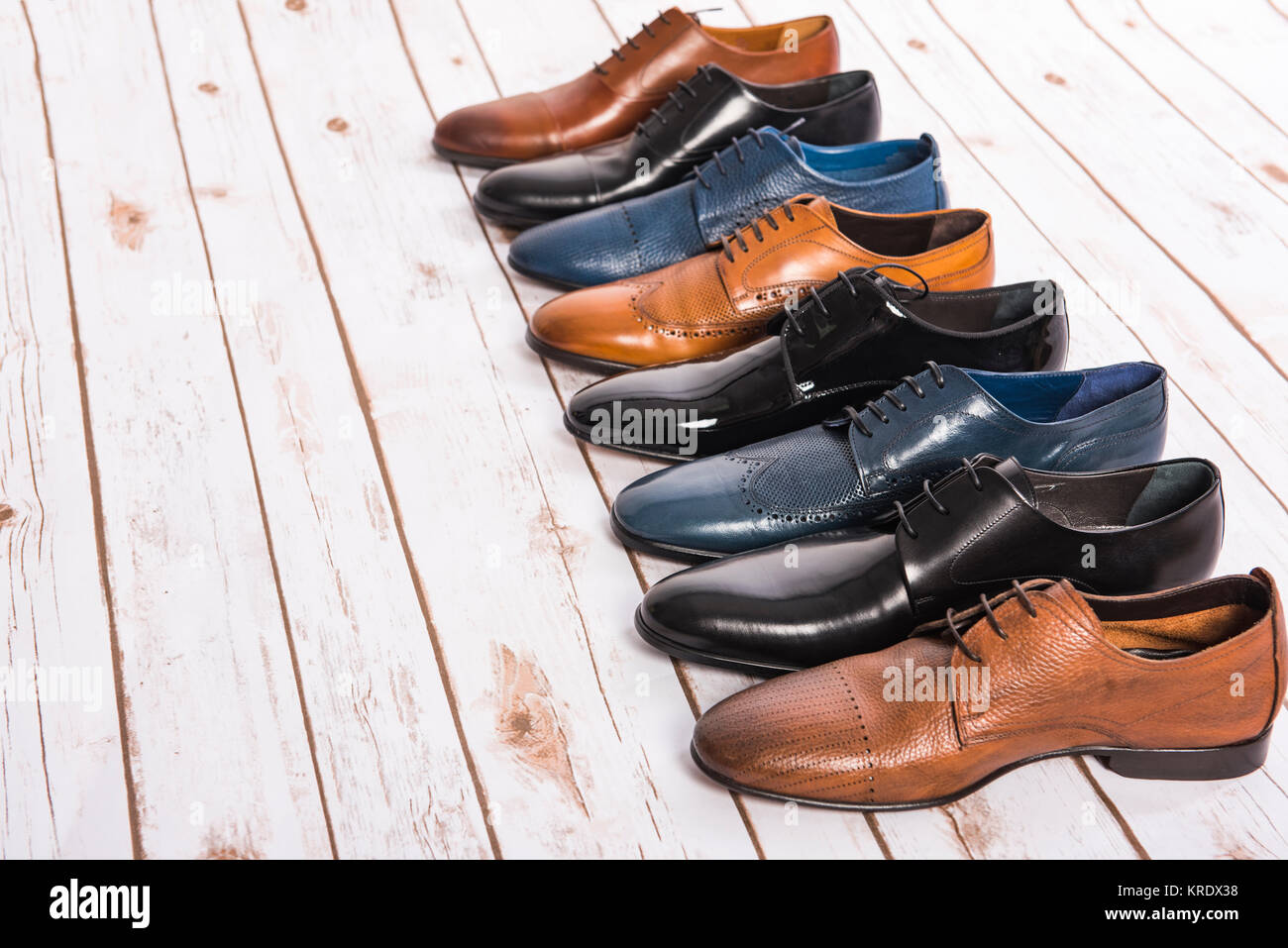 Men shoes collection - different models and colors Stock Photo - Alamy