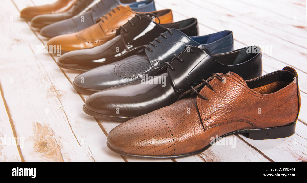 Men shoes collection - different models and colors Stock Photo - Alamy