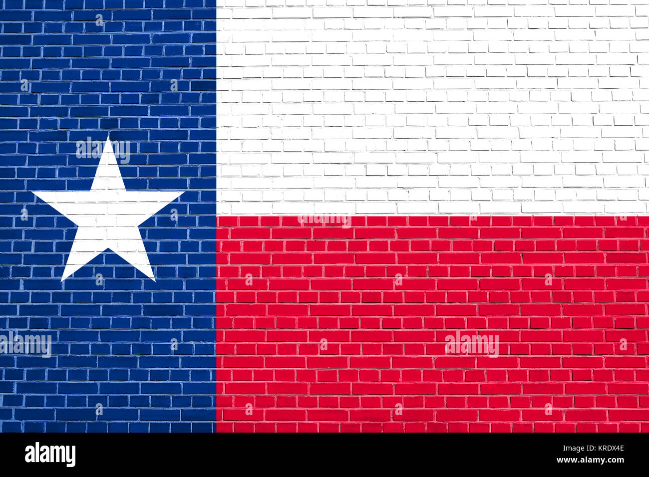 Flag of Texas on brick wall texture background Stock Photo - Alamy
