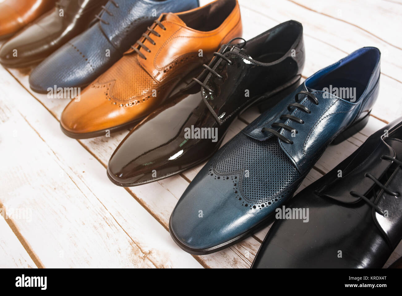 Men shoes collection - different models and colors Stock Photo - Alamy