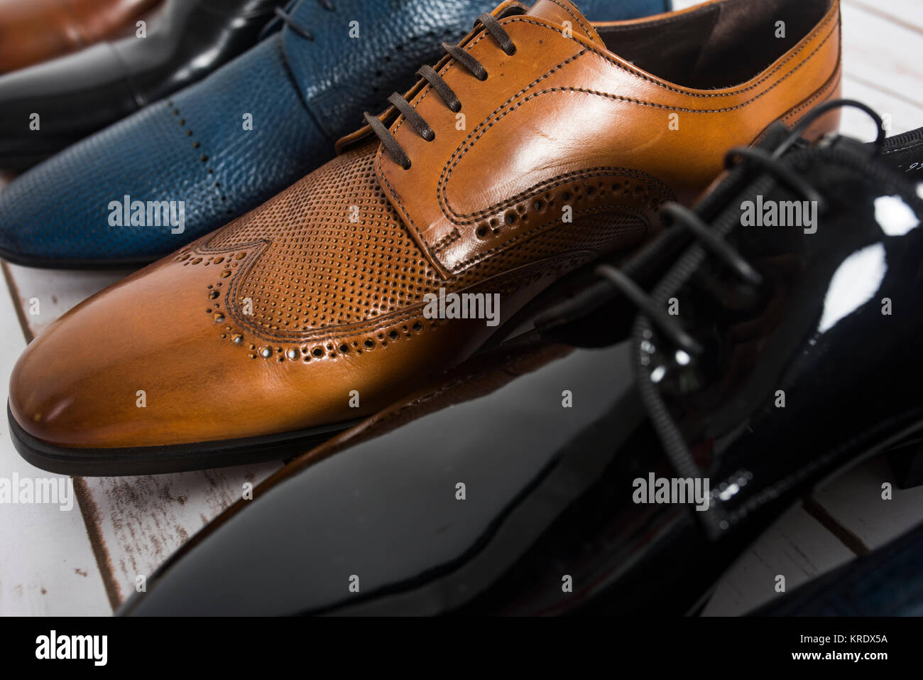 Men shoes collection - different models and colors Stock Photo - Alamy