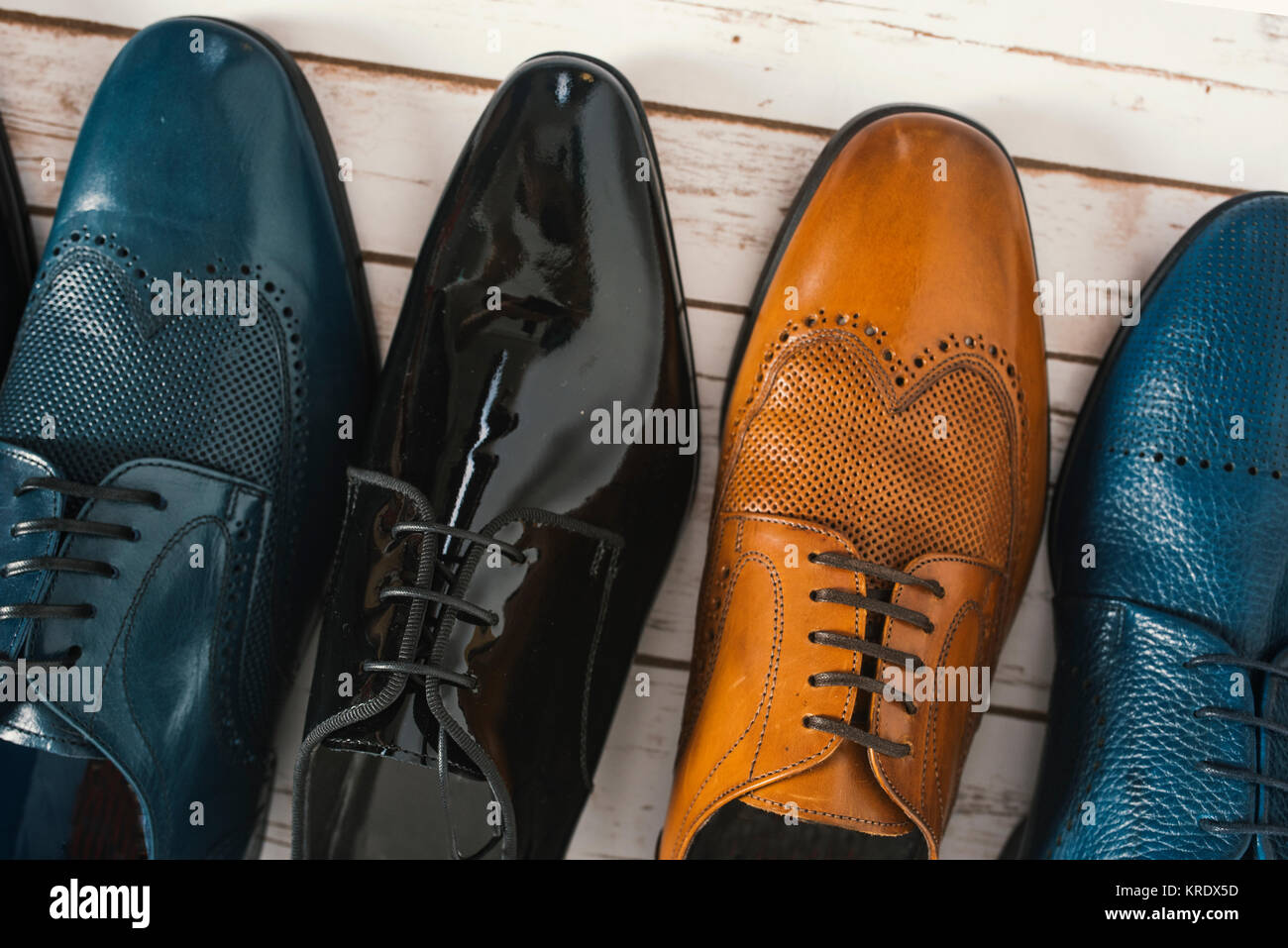 Men shoes collection - different models and colors Stock Photo - Alamy