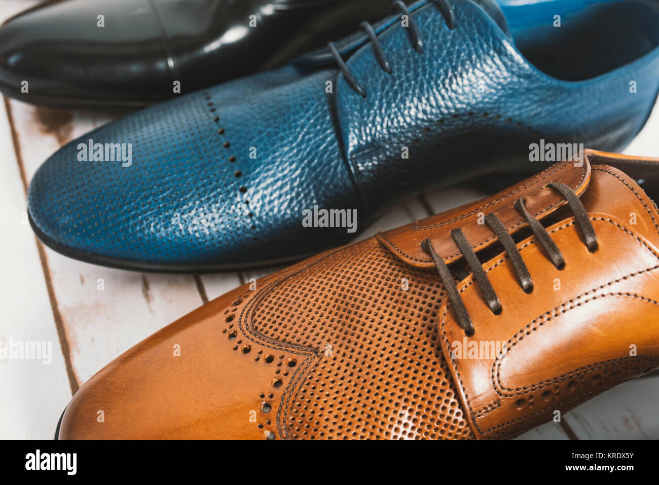 Men shoes collection - different models and colors Stock Photo - Alamy