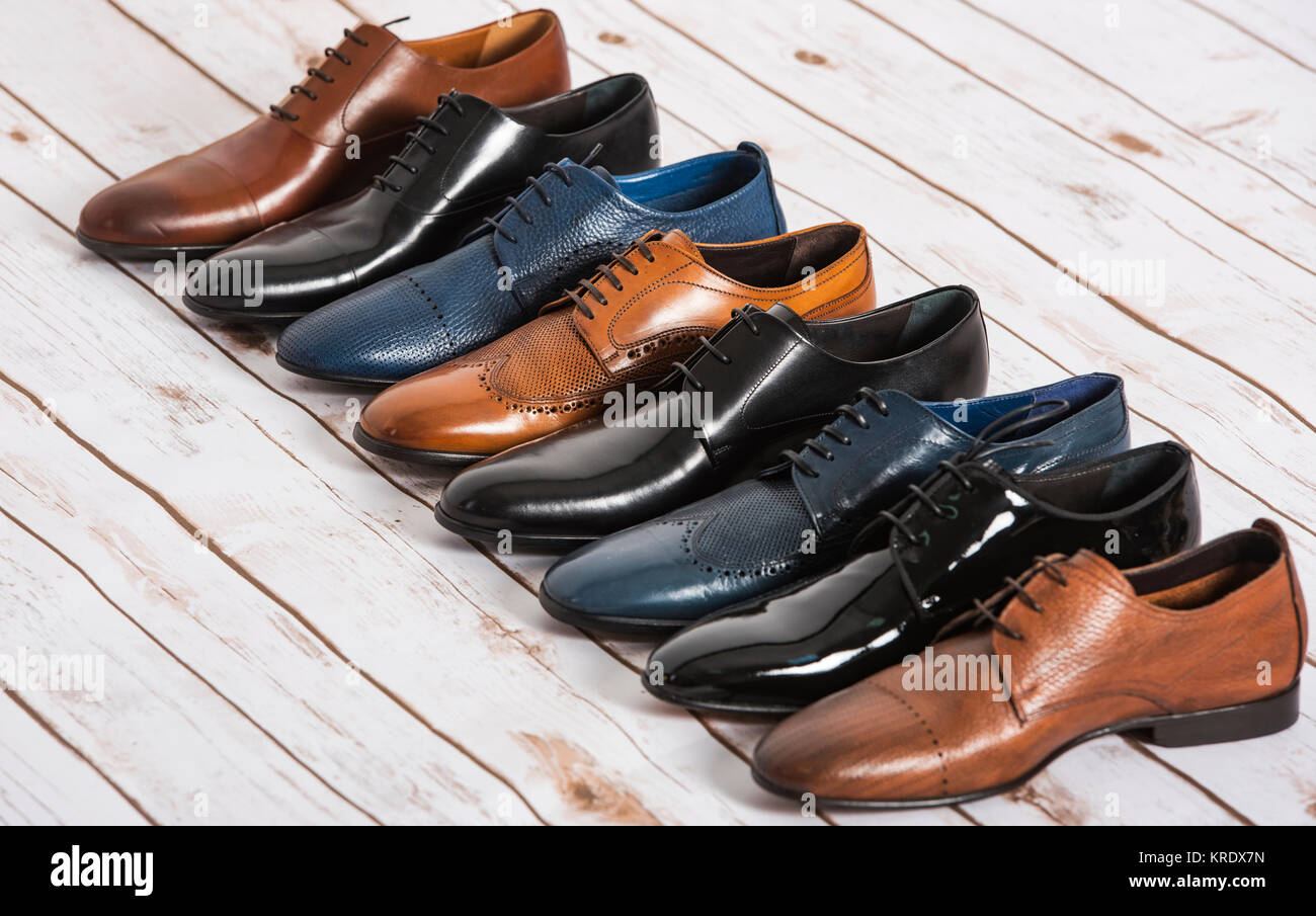 Men shoes collection - different models and colors Stock Photo - Alamy