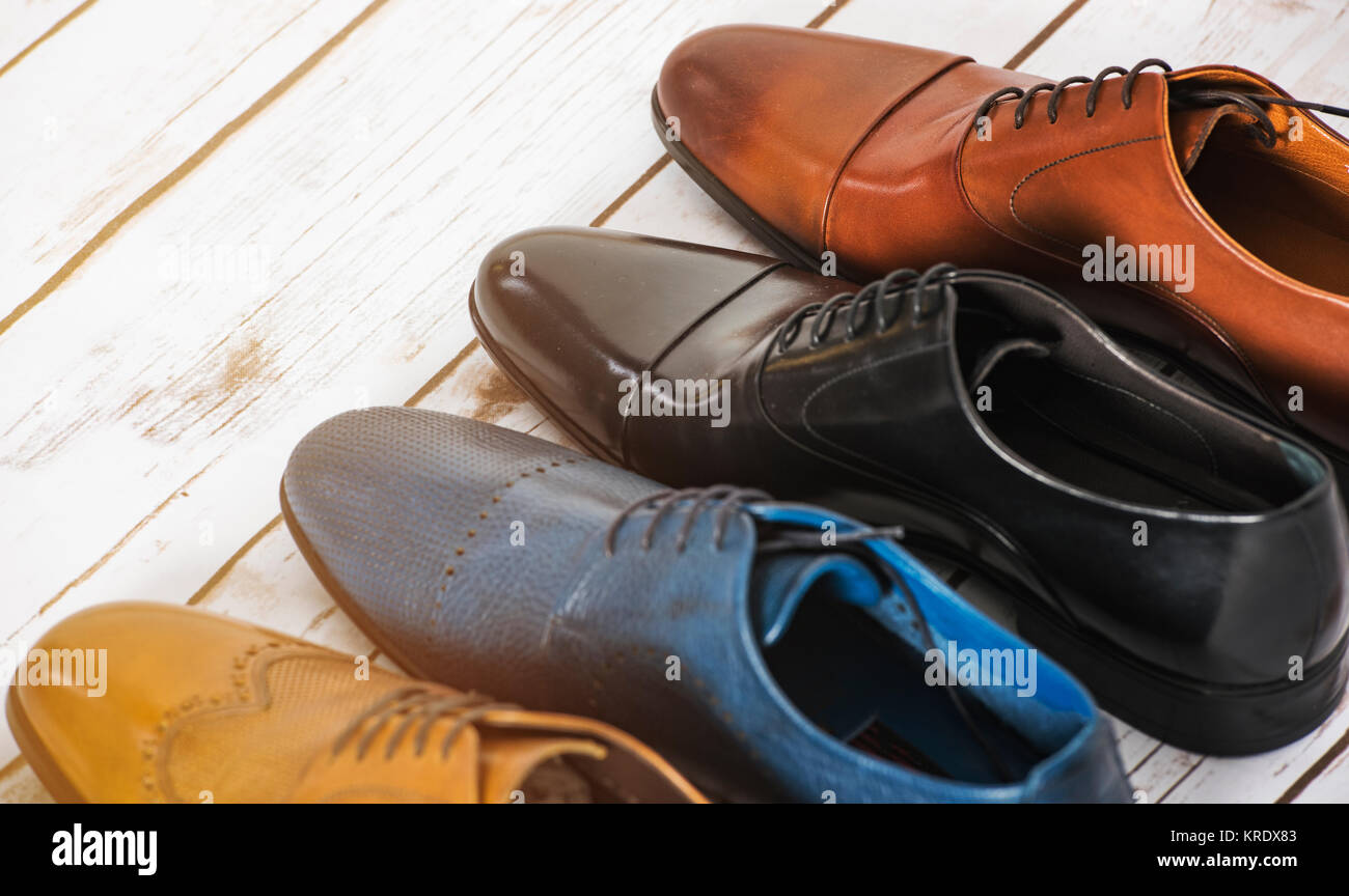 Men shoes collection - different models and colors Stock Photo - Alamy