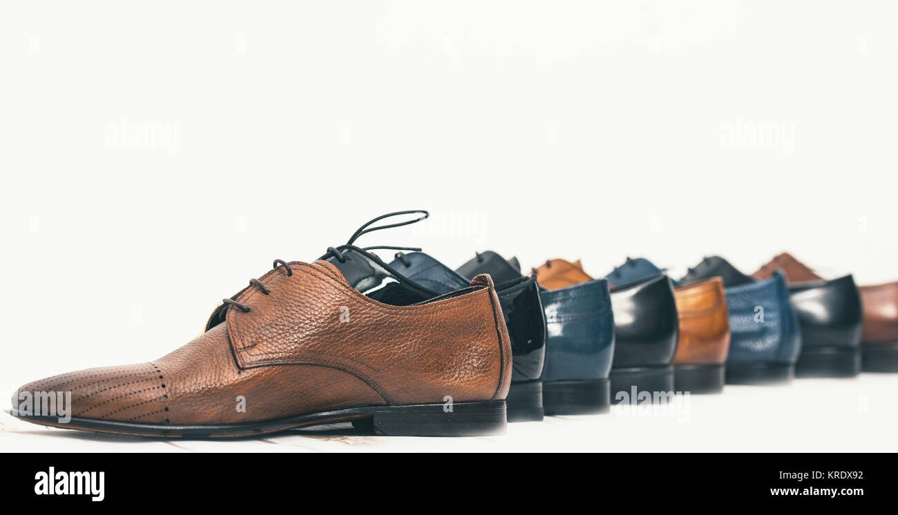 Men shoes collection - different models and colors Stock Photo - Alamy