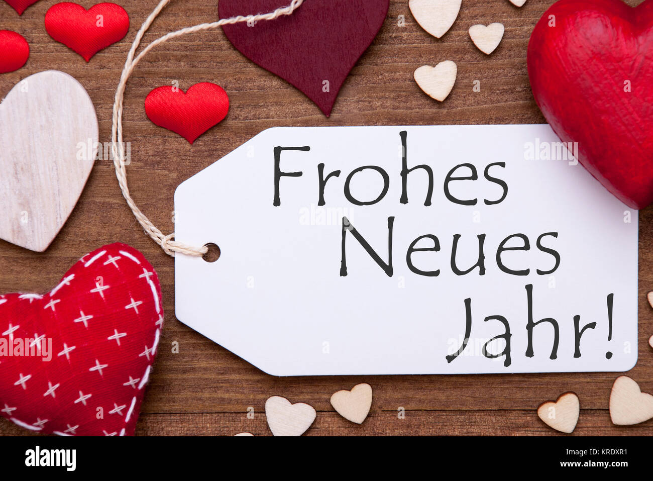 Label With German Text Frohes Neues Jahr Means Happy New Year. Red ...