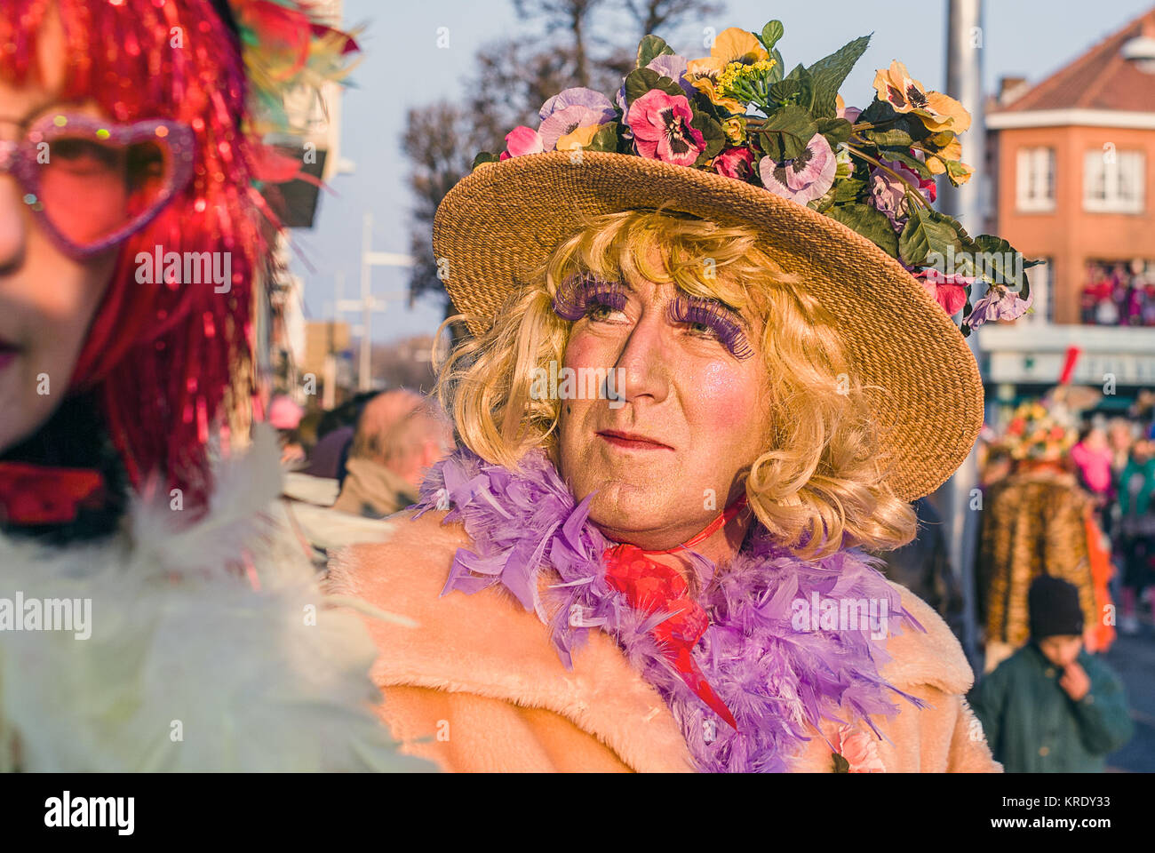 DUNKIRK, FRANCE – February 25, 2004 : Carnival which people must be a ...