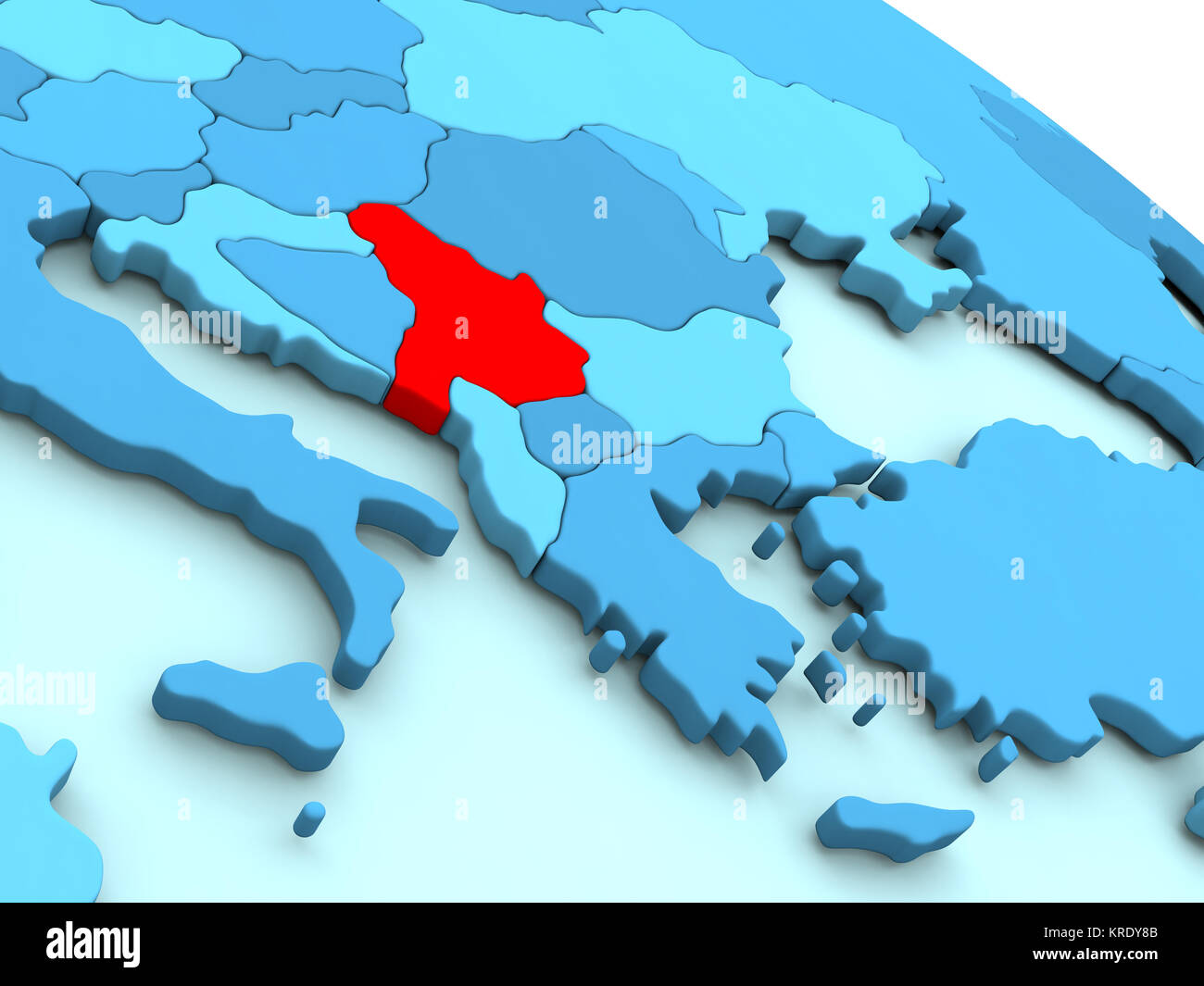 Map serbia on political hi-res stock photography and images - Alamy