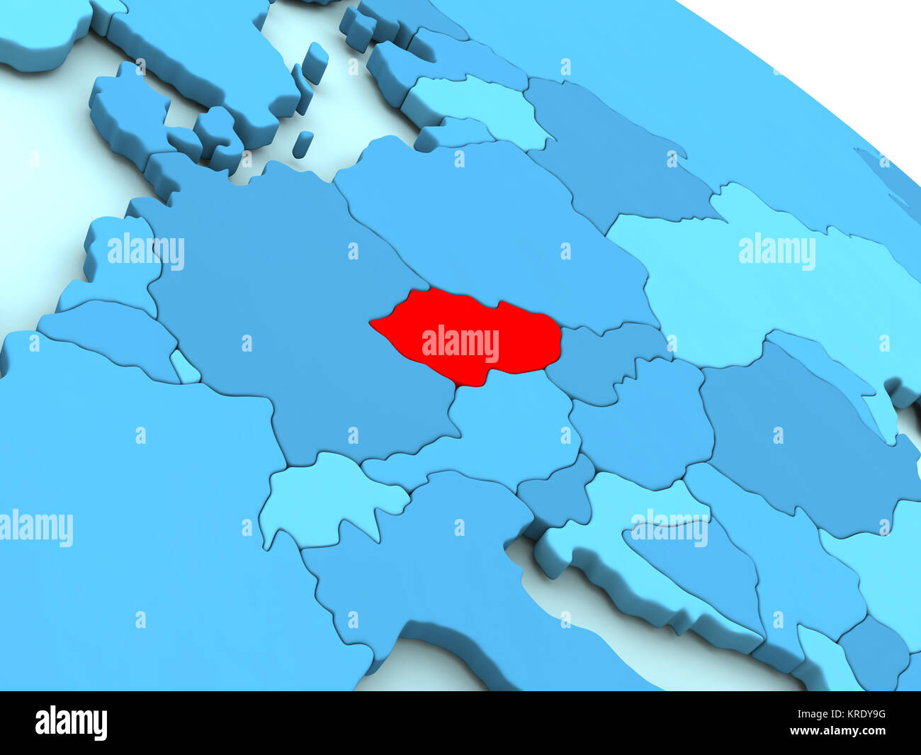 Political map of czechia hi-res stock photography and images - Alamy